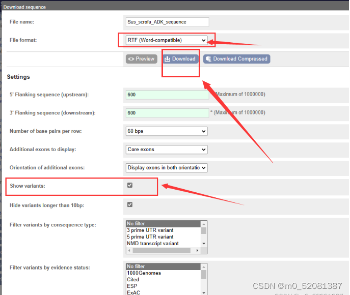 怎么在ensemble上下载某一基因带突变位点的序列_ensemble数据库-CSDN博客