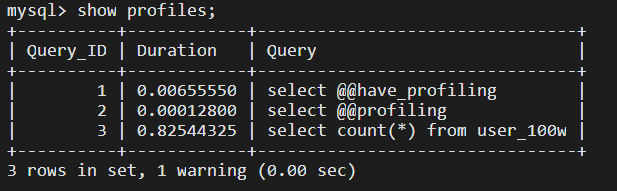 6mysql之sql性能分析工具查看sql执行频率慢查询日志profile指令查询耗时情况explain查看执行计划mysql
