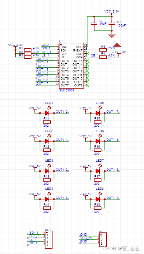 基于STM32F103ZET6单片机驱动SM16306SJ控制8个LED灯的系统设计-CSDN博客