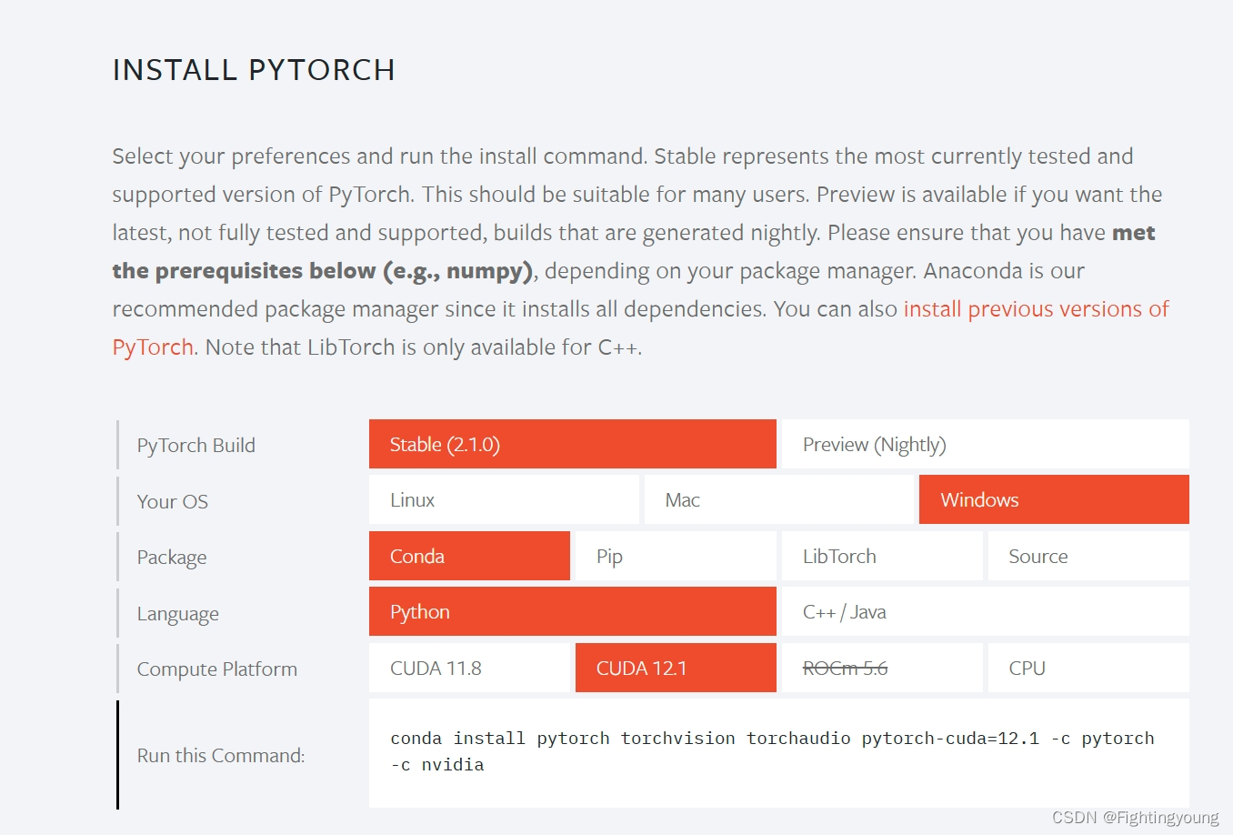 【Anaconda安装pytorch出现Found conflicts! Looking for incompatible packages.】-CSDN博客
