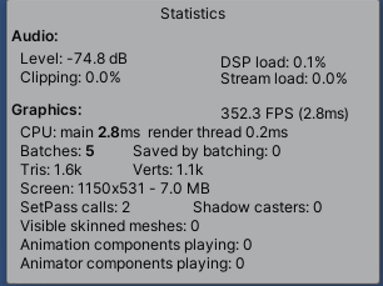 Unity的渲染统计窗口(Rendering statistics window)_saved by batching-CSDN博客