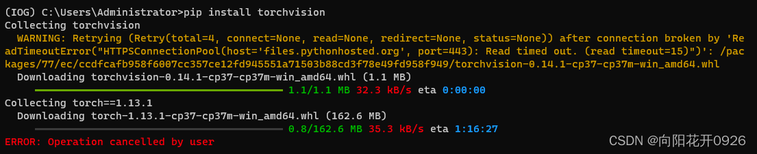 Warning Retrying Retry Total 4 Connect None Read None Redirect