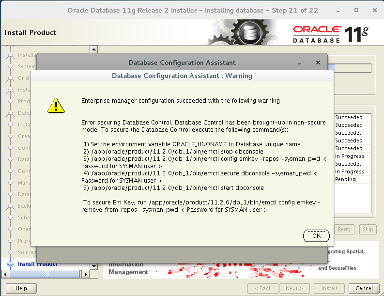 ORACLE 11g Centos7安装详解 agent nmhs错误处理-CSDN博客