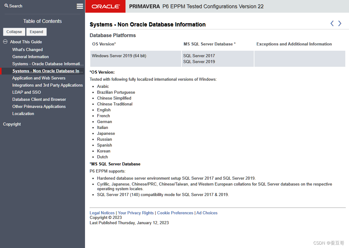 P6环境：P6 EPPM 22.12 安装所需操作系统及数据库要求_primavera p6安装配置-CSDN博客