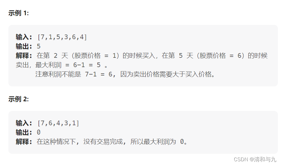 剑指 Offer 63 股票的最大利润 Csdn博客