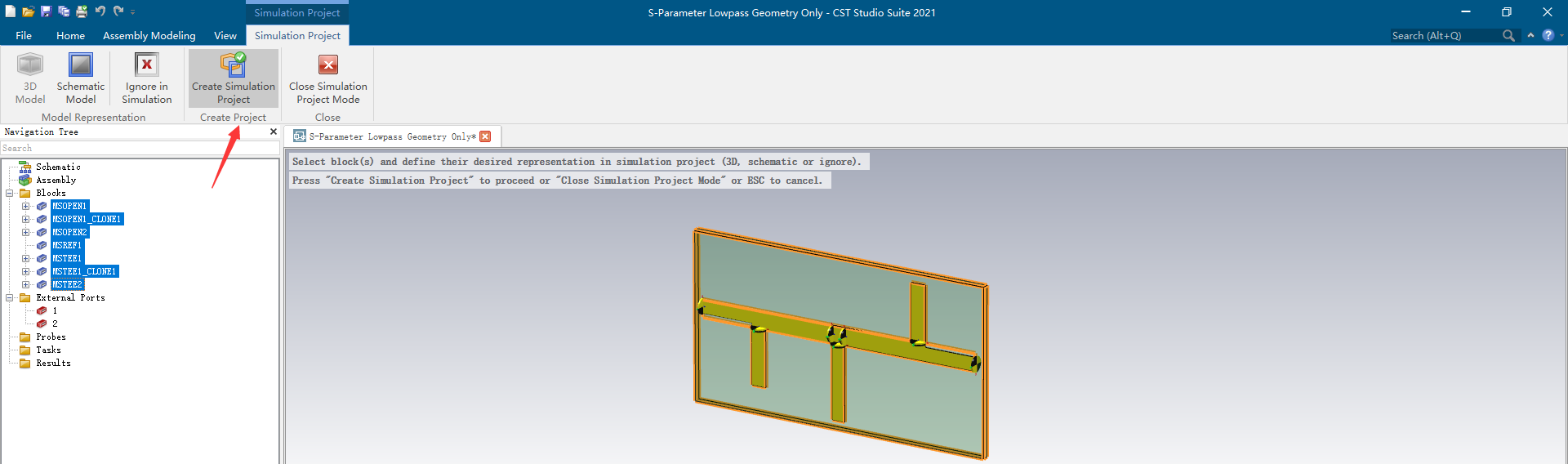 CST学习：CST DS中根据电路对3D model进行S参数仿真设置_cst 仿真s参数-CSDN博客