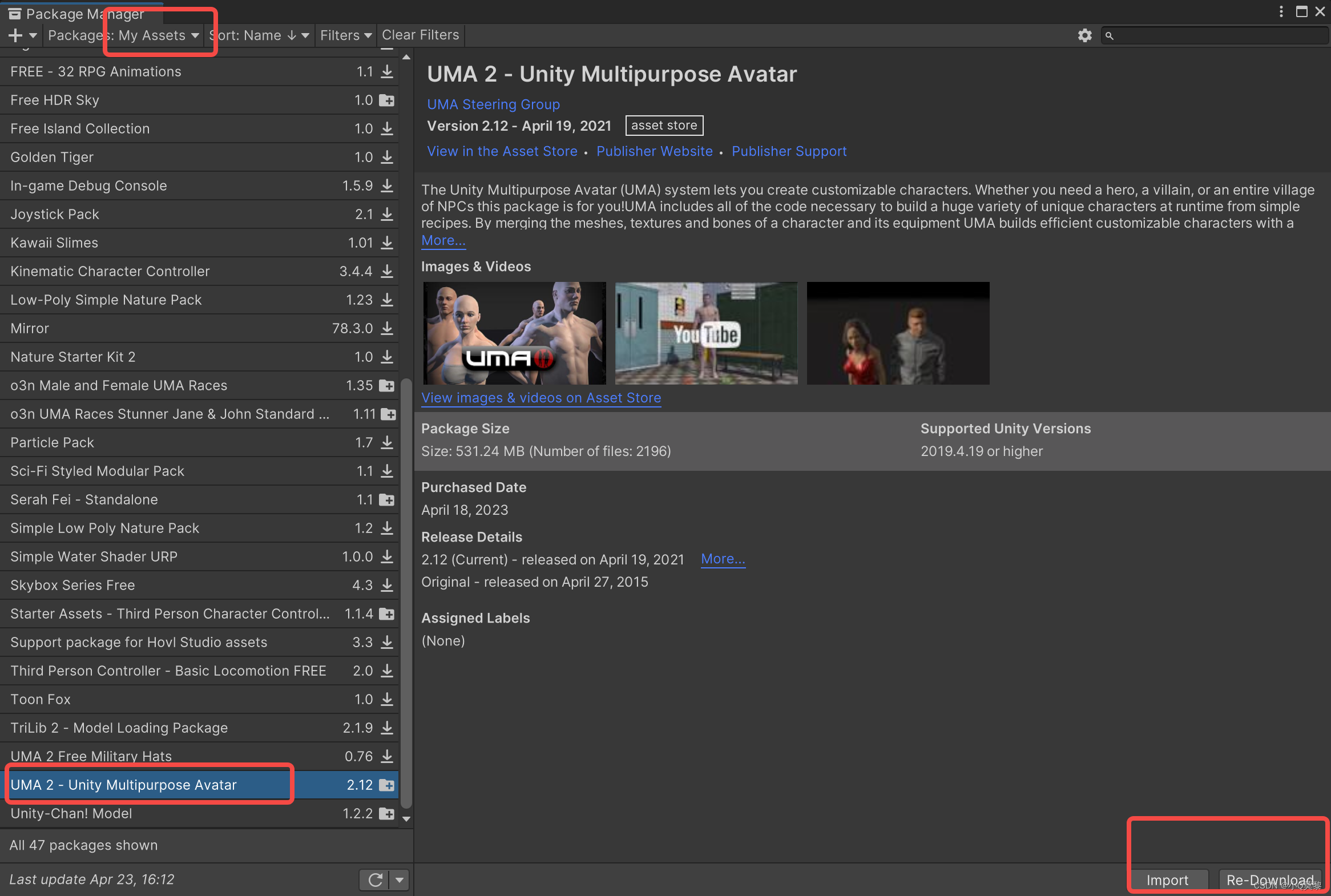 Unity中如何使用UMA2渲染自己的角色_unity uma-CSDN博客
