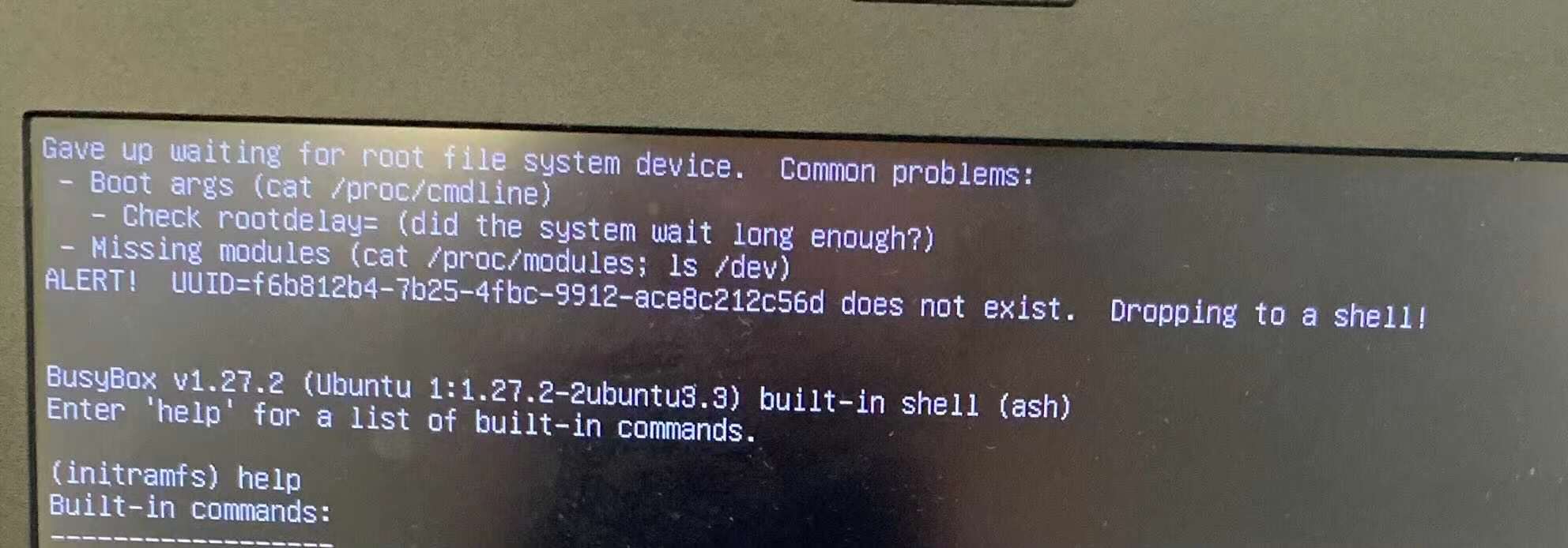ubuntu initramfs无法正常启动_initramfs进不了系统-CSDN博客