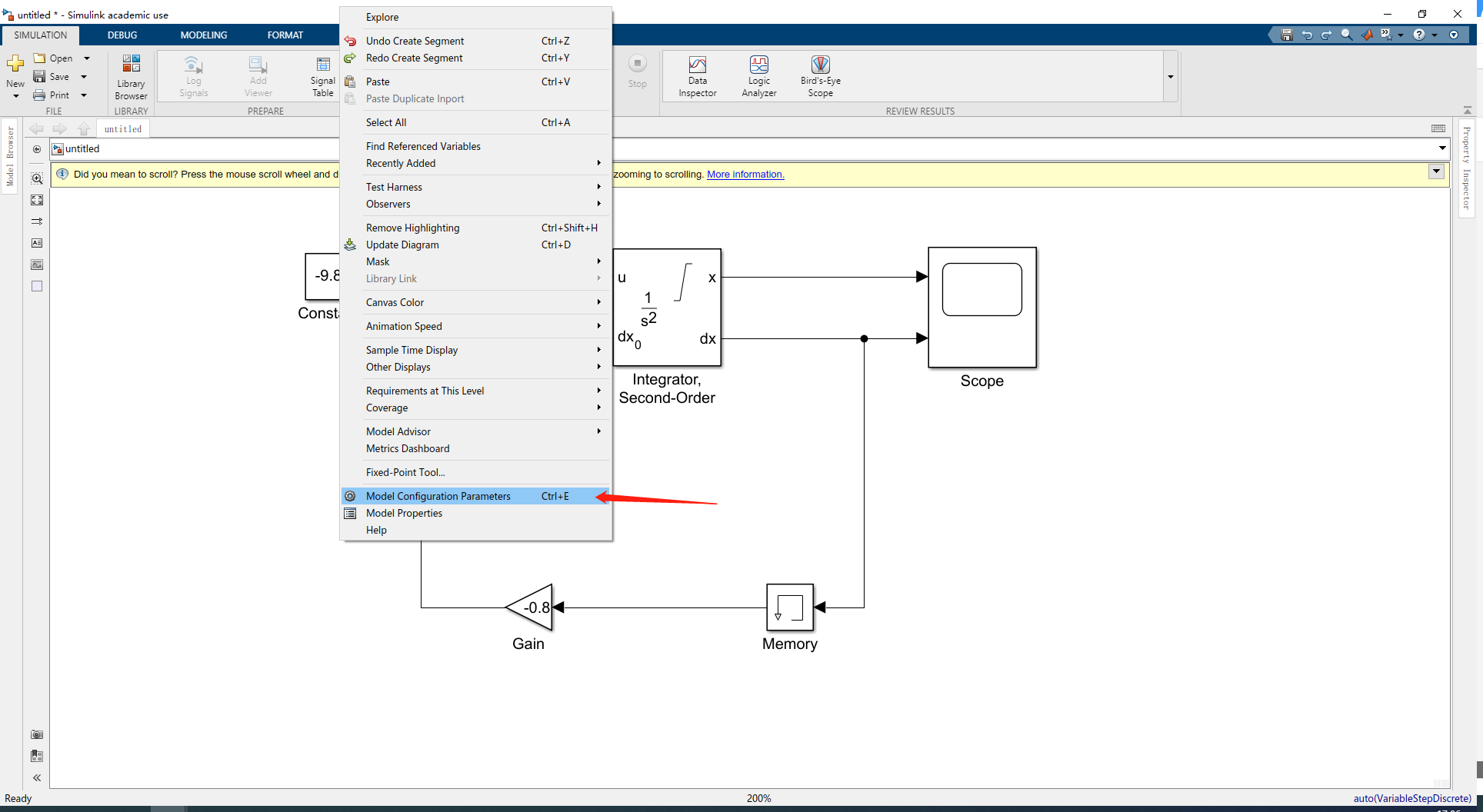 【Matlab/Simulink笔记】入门练习——搭建一个弹跳球实验_simulink怎么仿真让物体下落-CSDN博客