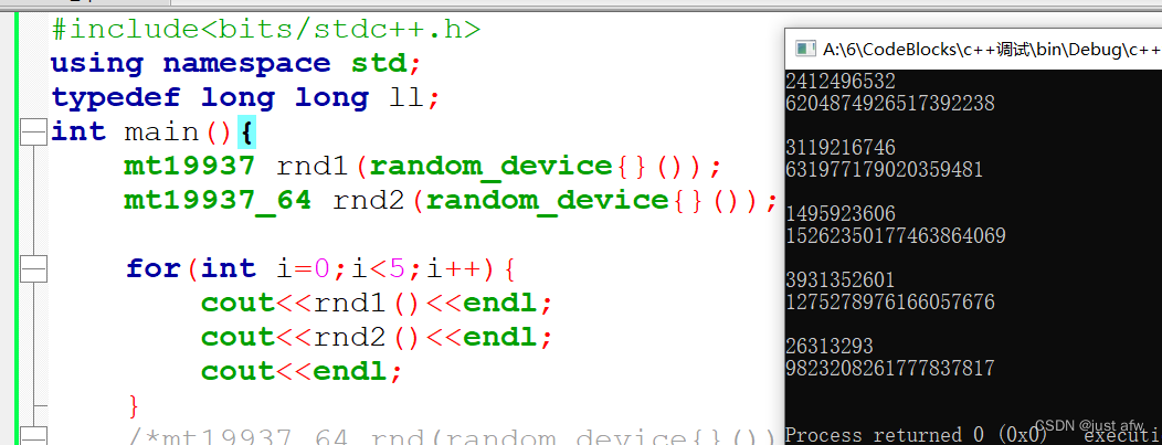 随机数详解（mt19937 , distribution）-CSDN博客