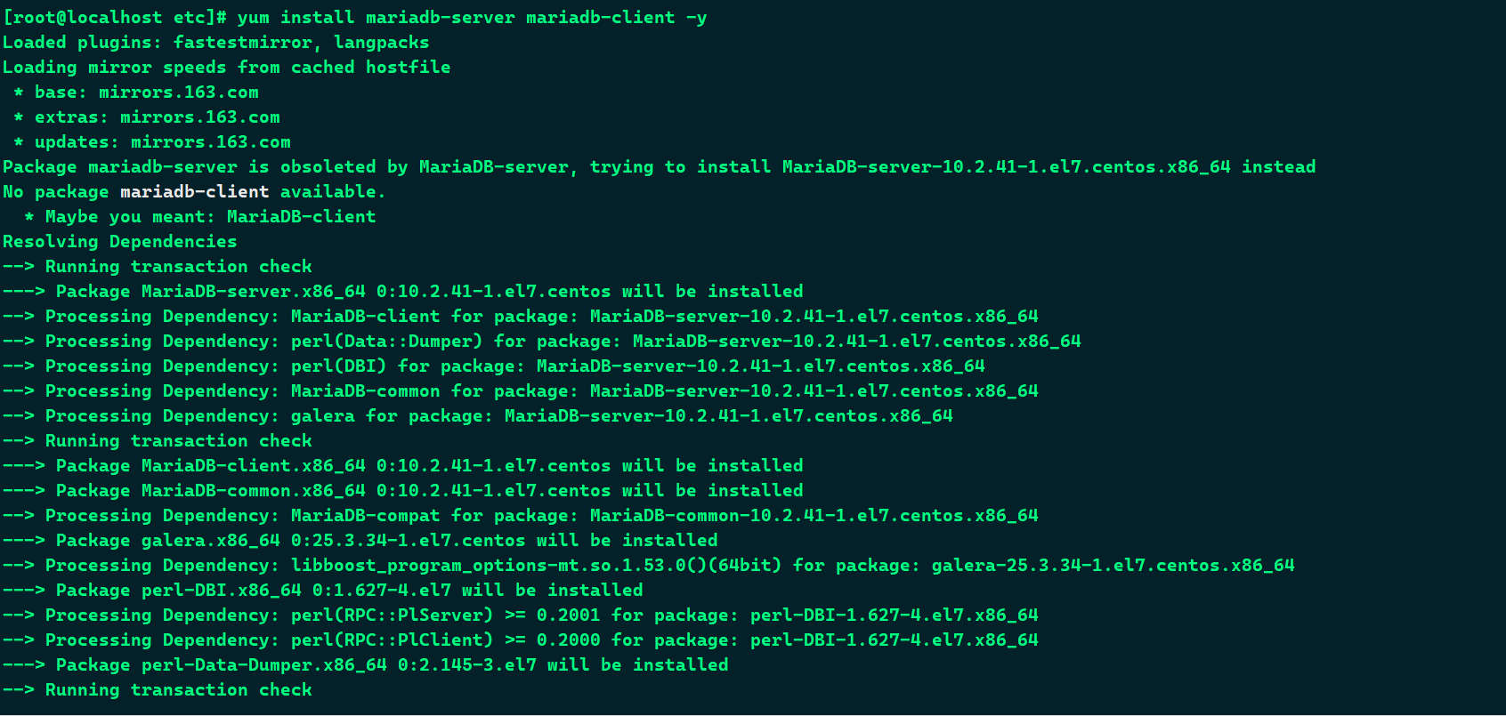 VMware下Centos 7安装、配置、远程连接mariadb 10.2全过程。_centos7中的express如何连接mariadb-CSDN博客