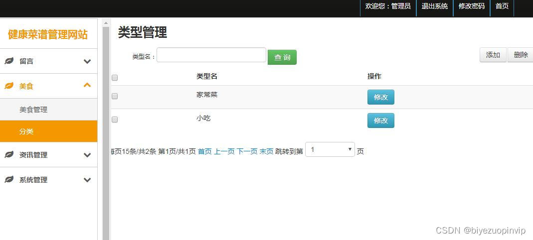 基于微信小程序的菜谱管理系统（小程序java后台实现）微信小程序食谱公示系统源码 Csdn博客