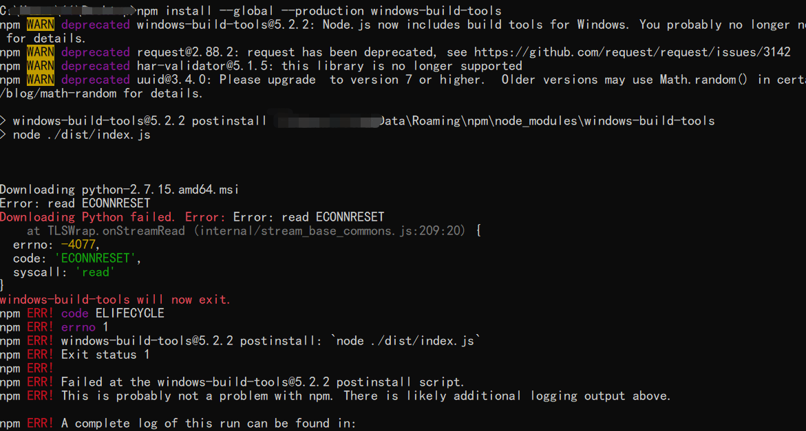 创建Vue项目报错python.EXE -c import sys； print “%s.%s.%s“ % sys.version_info[:3]-CSDN博客