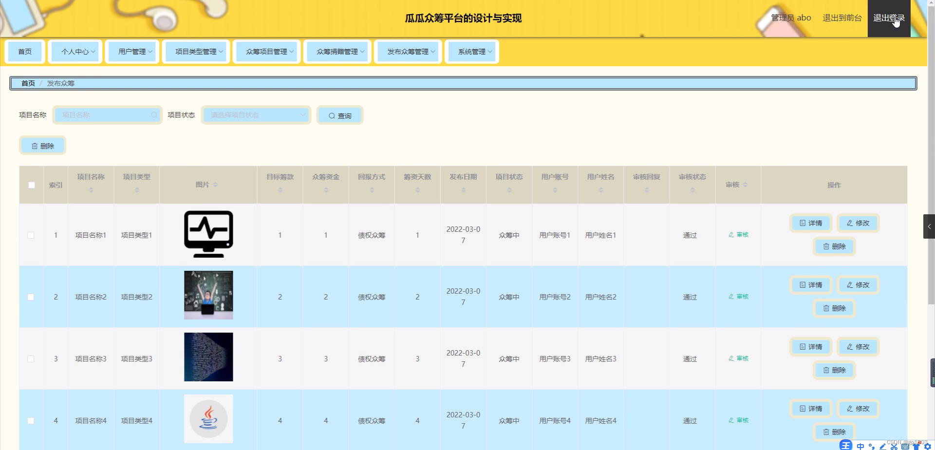 开题报告 Springboot瓜瓜众筹平台的设计与实现52klh计算机毕业设计基于springboot的大学生众筹管理系统的设计与实现的