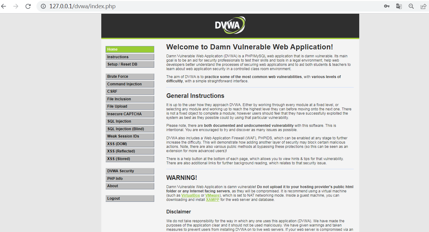 phpstudy下搭建靶场dvwa、pikachu和bWAPP_zpp站点创建成功了怎么进入dvwa-CSDN博客