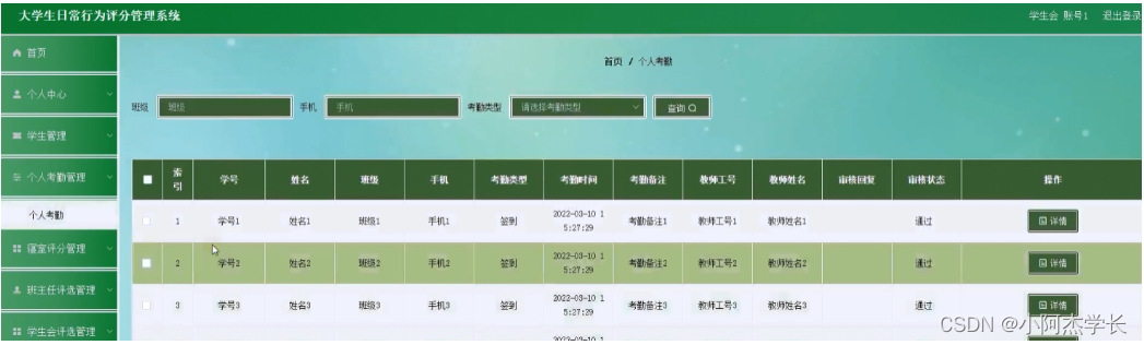 附源码 Python计算机毕业设计大学生日常行为评分管理系统杰记计算机程序源码的博客 Csdn博客 