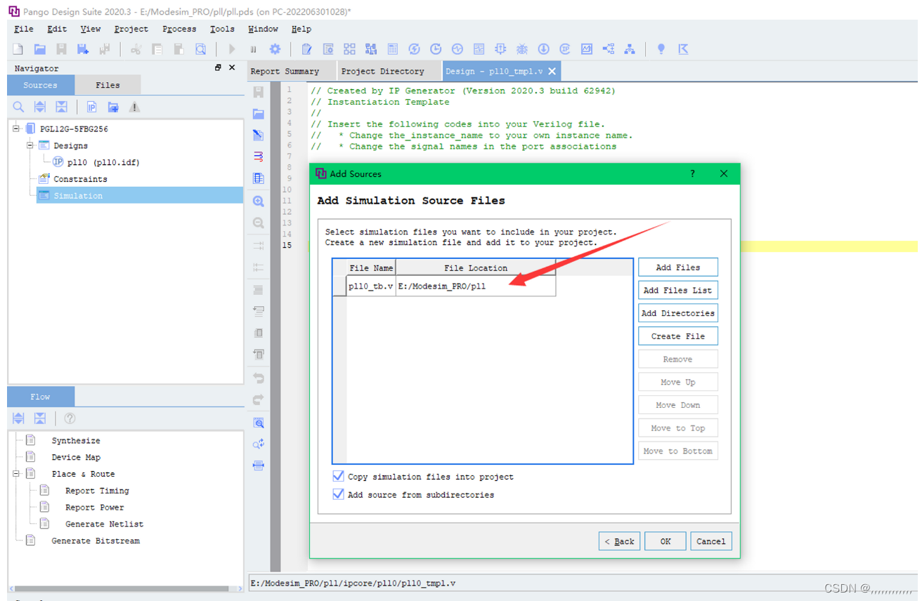 PangoDesign Suite2020.3联合Modelsim仿真_pango仿真-CSDN博客