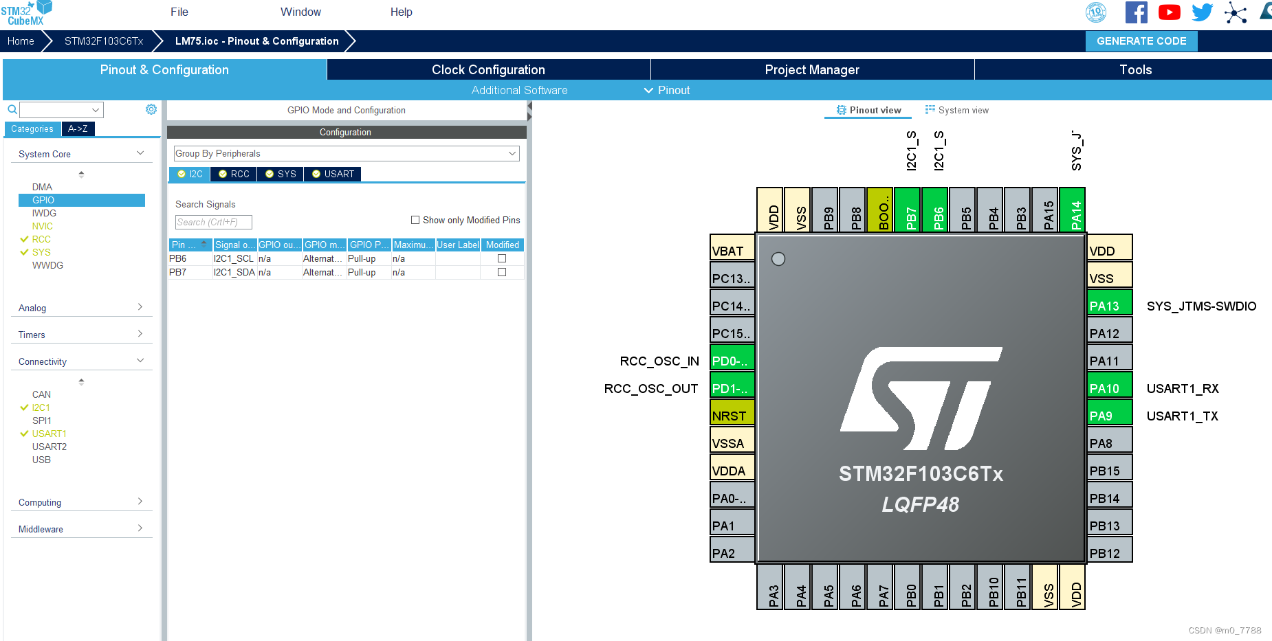 STM32cube HAL库两条命令实现i2c通信---Nucleo L476RG用I2C实现tmp117模块温度读取并串口打印_stm32 tmp117-CSDN博客