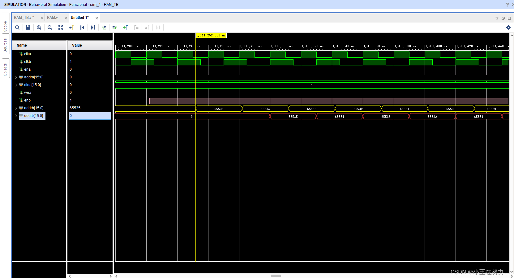 RAM-IP核配置及使用_ram ip-CSDN博客