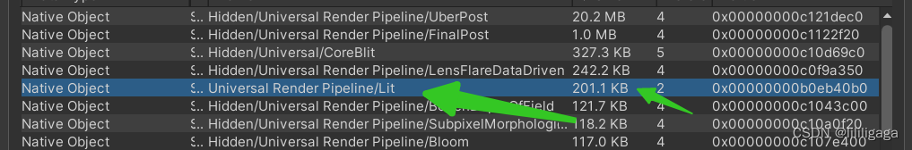 关于shader的内存占用分析，以urp项目内置shader Lit为例unity Shader内存占用太多 Csdn博客 5974