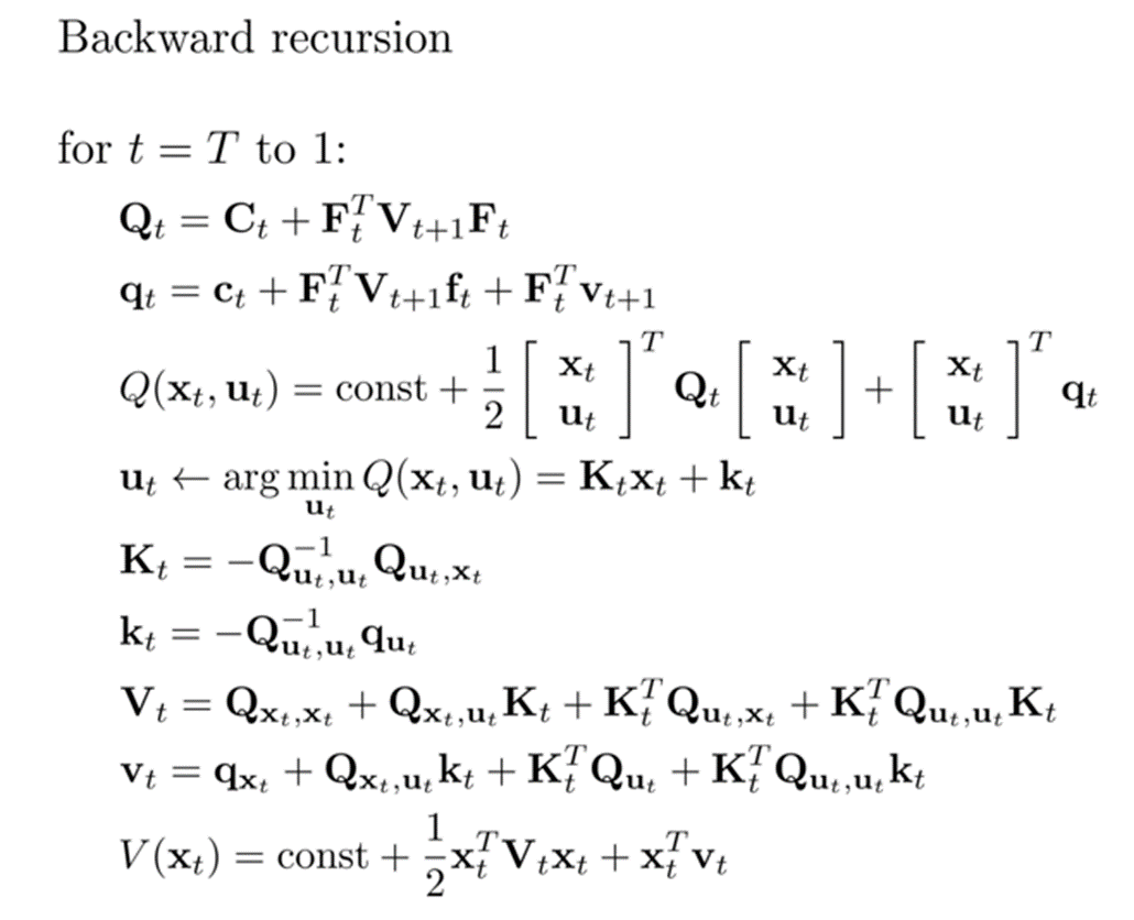 离散LQR与iLQR的推导思路-CSDN博客