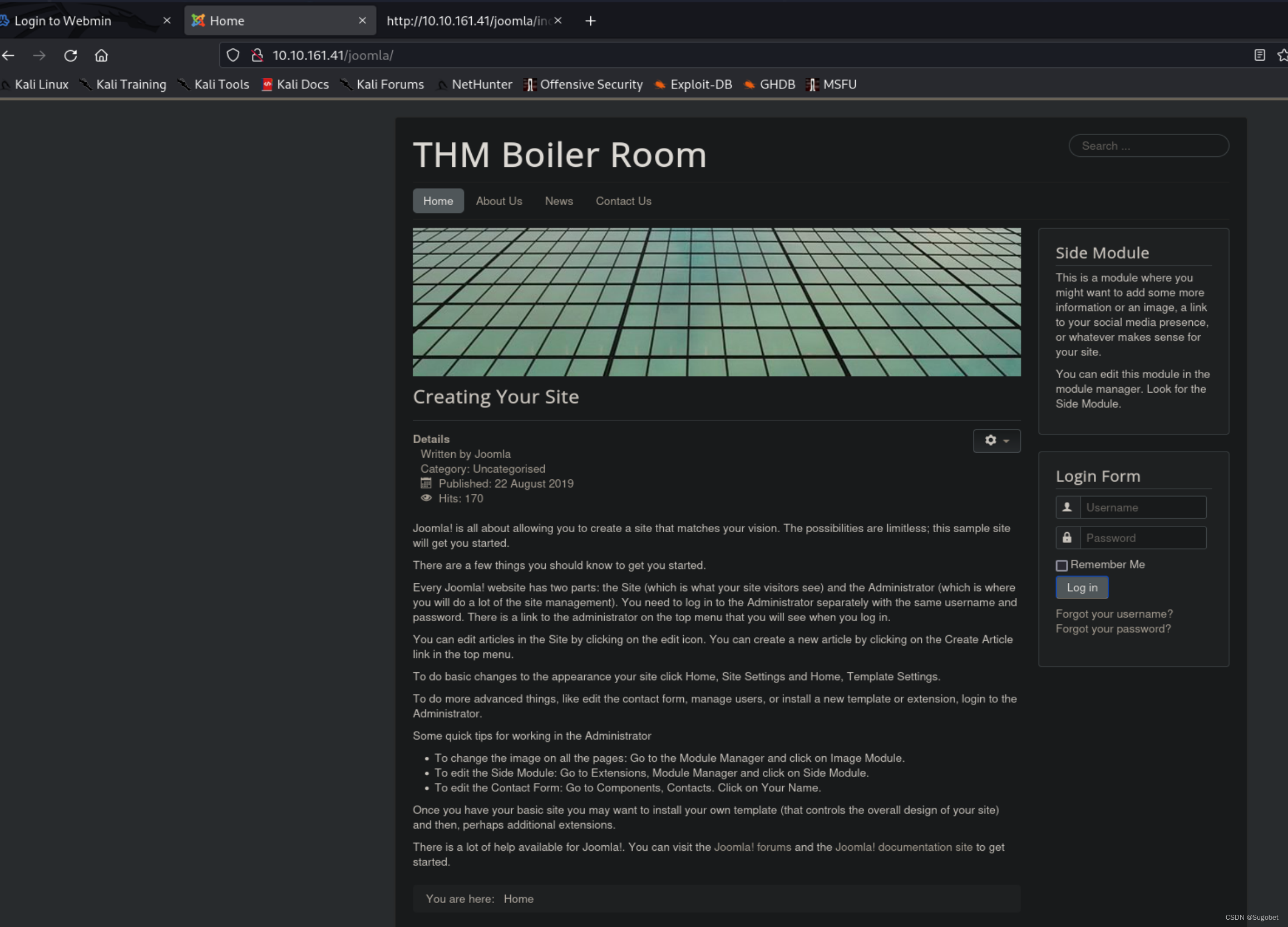TryHackMe-Boiler CTF（枚举）_ctf 枚举-CSDN博客