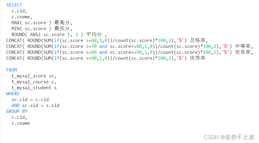 Mysql面试题 （下） 看看对你的面试有没有有帮助 查询没学过张三老师的课程 Csdn博客