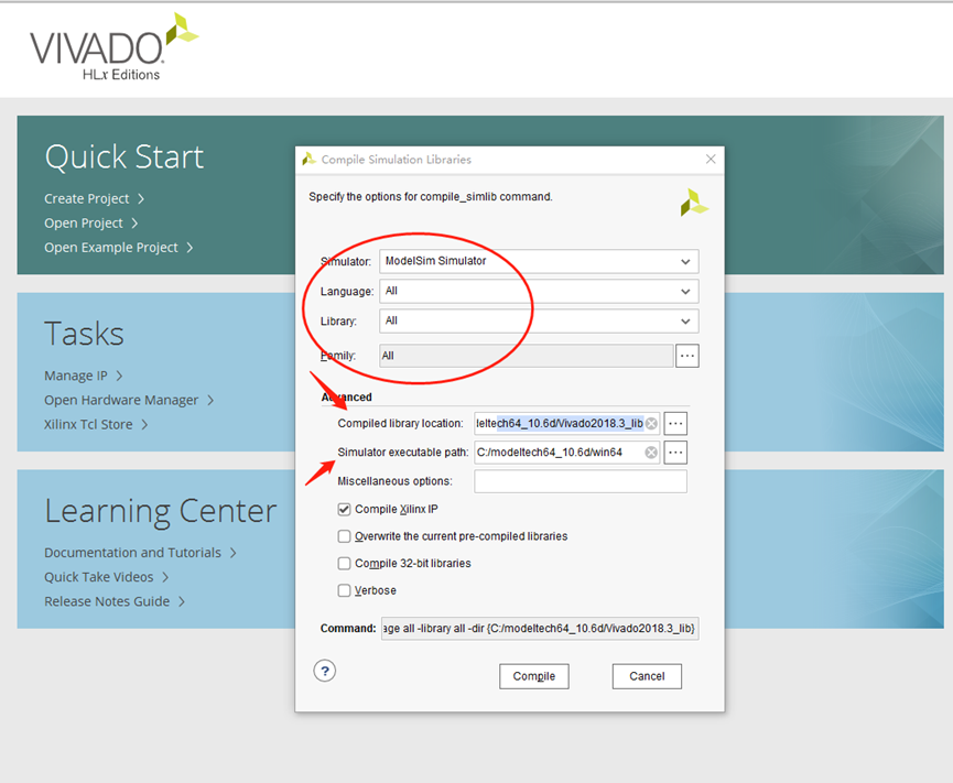 Vivado联合ModelSim仿真设置（附图步骤）_vivado与modelsim联合仿真-CSDN博客