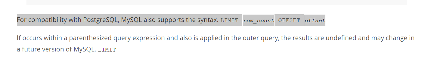 分页limit和offset关键字 Csdn博客 