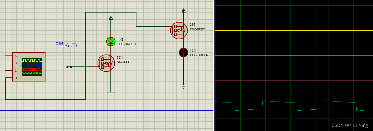 Proteus仿真-三极管，MOS管_proteus mos管-CSDN博客