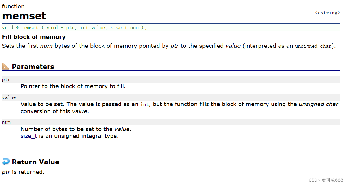 库函数memset及使用时的“陷阱”_memset坑-CSDN博客