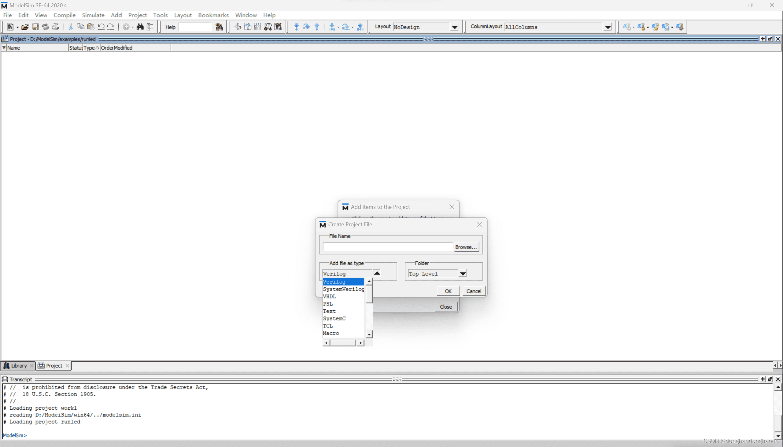 Modelsim入门教程_modelsim 怎么打开project-CSDN博客