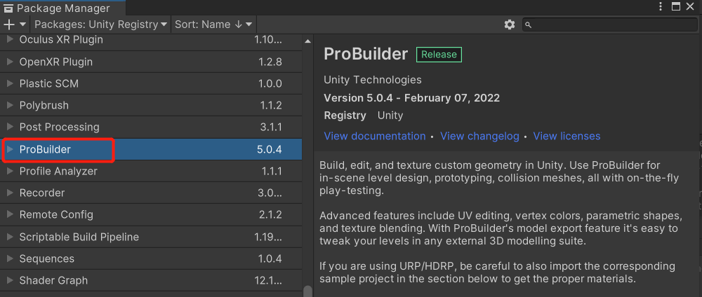 Unity插件ProBuilder-CSDN博客