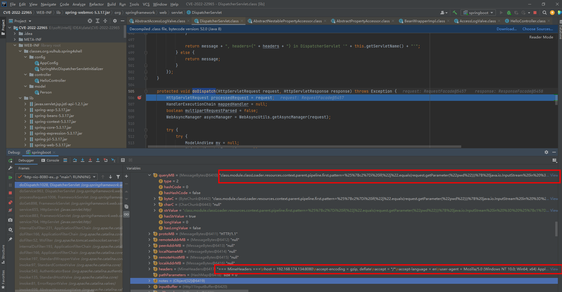 spring framework RCE（CVE-2022-22965）_springframework cve-CSDN博客