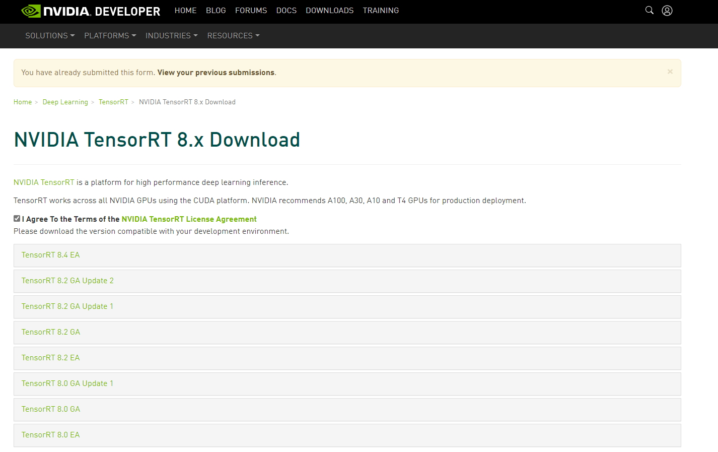 win10安装TensorRT（C++，Python）_wins10安装tensorrt教程-CSDN博客