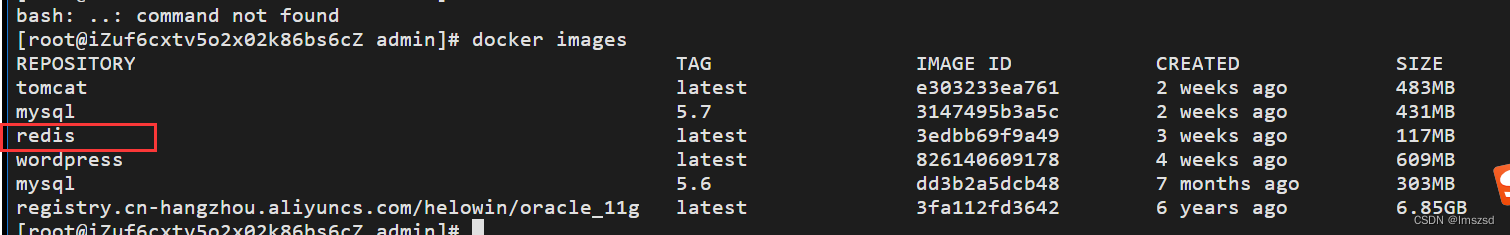 Docker安装redis Redis数据库索引 默认为0 Docker 配置 Csdn博客