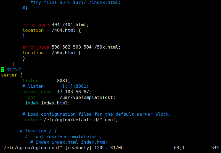 记录第一次成功将vue项目打包并部署到centos云服务器上并访问(包含多个vue项目部署nginx配置说明)_centos 打包vue项目-CSDN博客