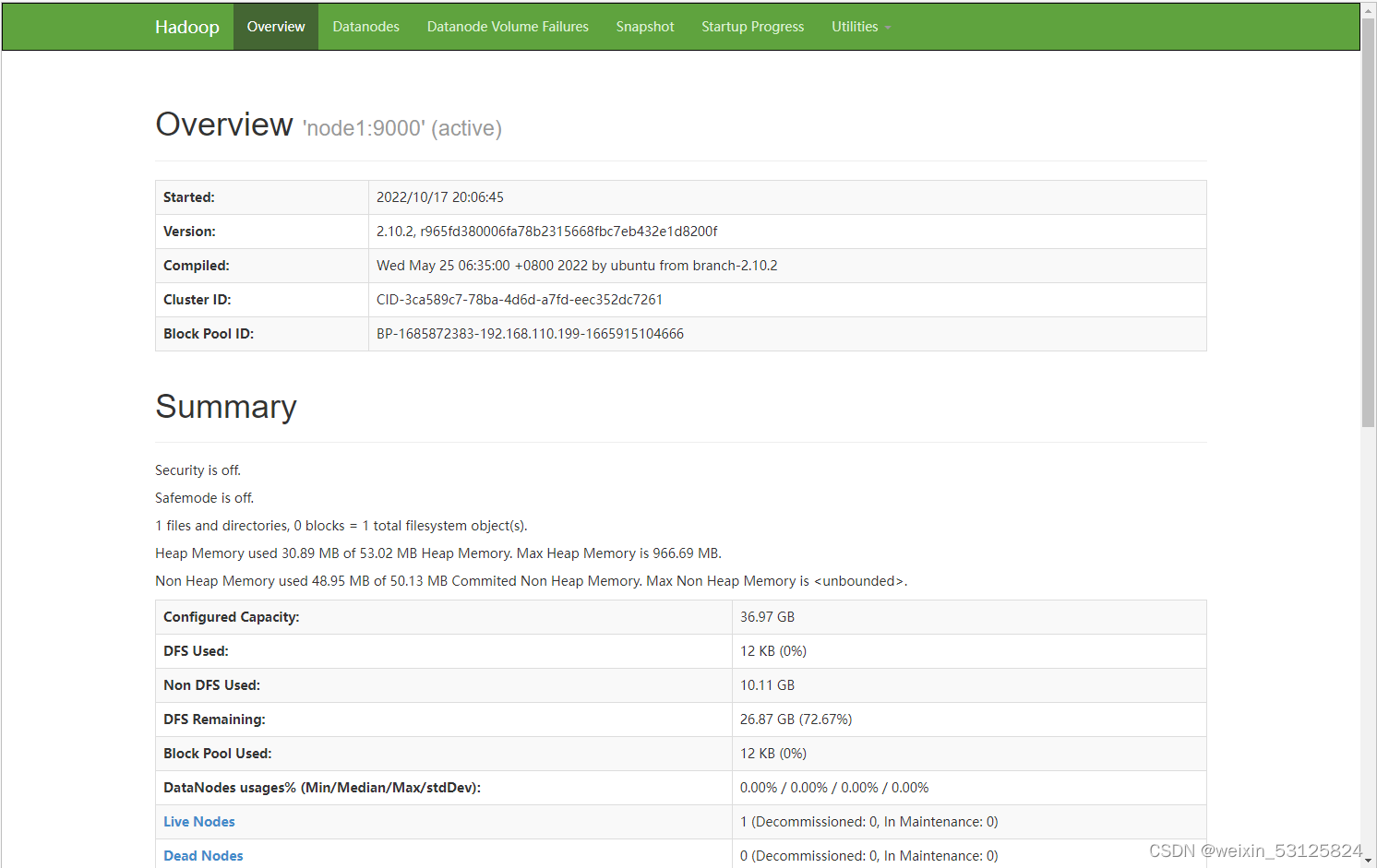 Hadoop集群模式搭建(完全分布模式)_复制公钥到node1节点的命令-CSDN博客