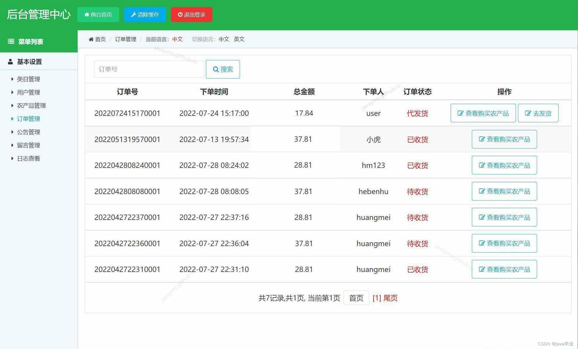 基于javaweb+mysql的ssm农产品特产商城系统(java+ssm+jsp+jquery+mysql)-CSDN博客
