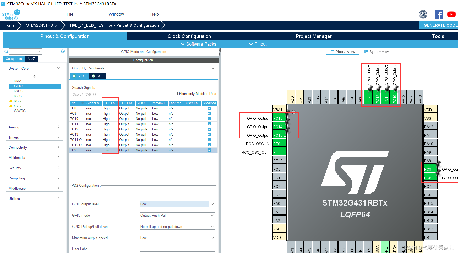 STM32G431RBT6---模板整理笔记之LED模块_led模块 csdn-CSDN博客