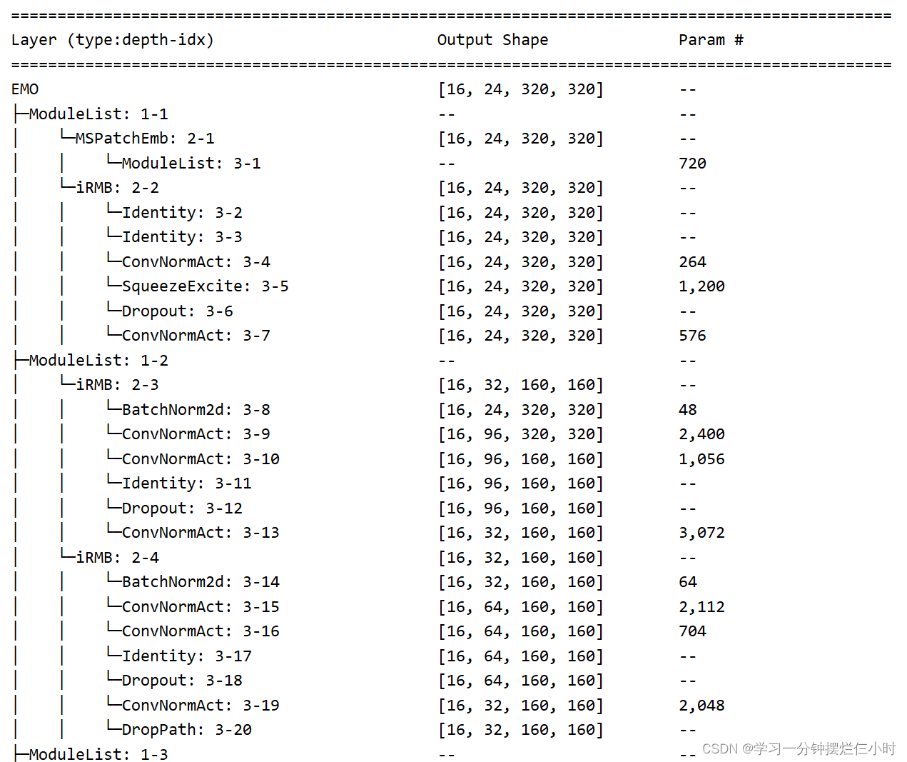 Pytorch：summary（）函数打印网络结构_pytorch summary-CSDN博客
