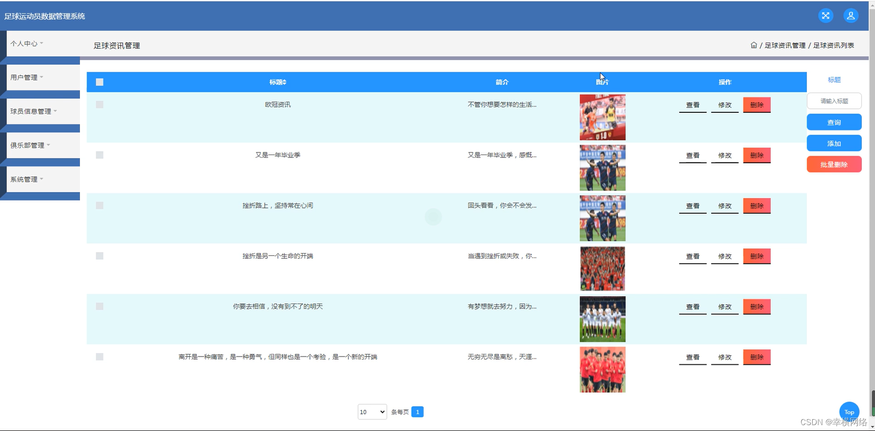 Ssmjsp计算机毕业设计足球运动员数据管理系统0a9bn【源码、程序、数据库、部署】ssm足球联赛信息管理系统 Csdn博客