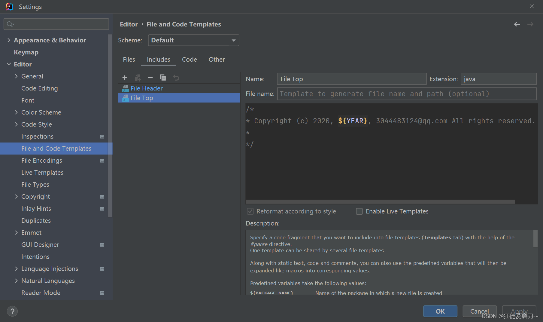 01java基本结构，程序注释，标识符、关键字、保留字和idea配置类模板idea需要java标识符 Csdn博客