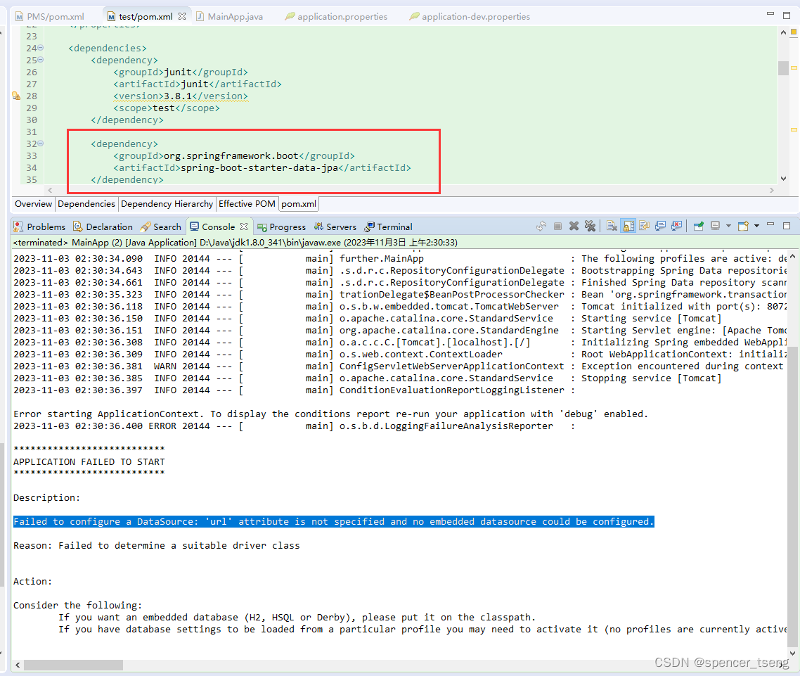 ‘url‘ attribute is not specified and no embedded datasource could be configured._url attribute ...