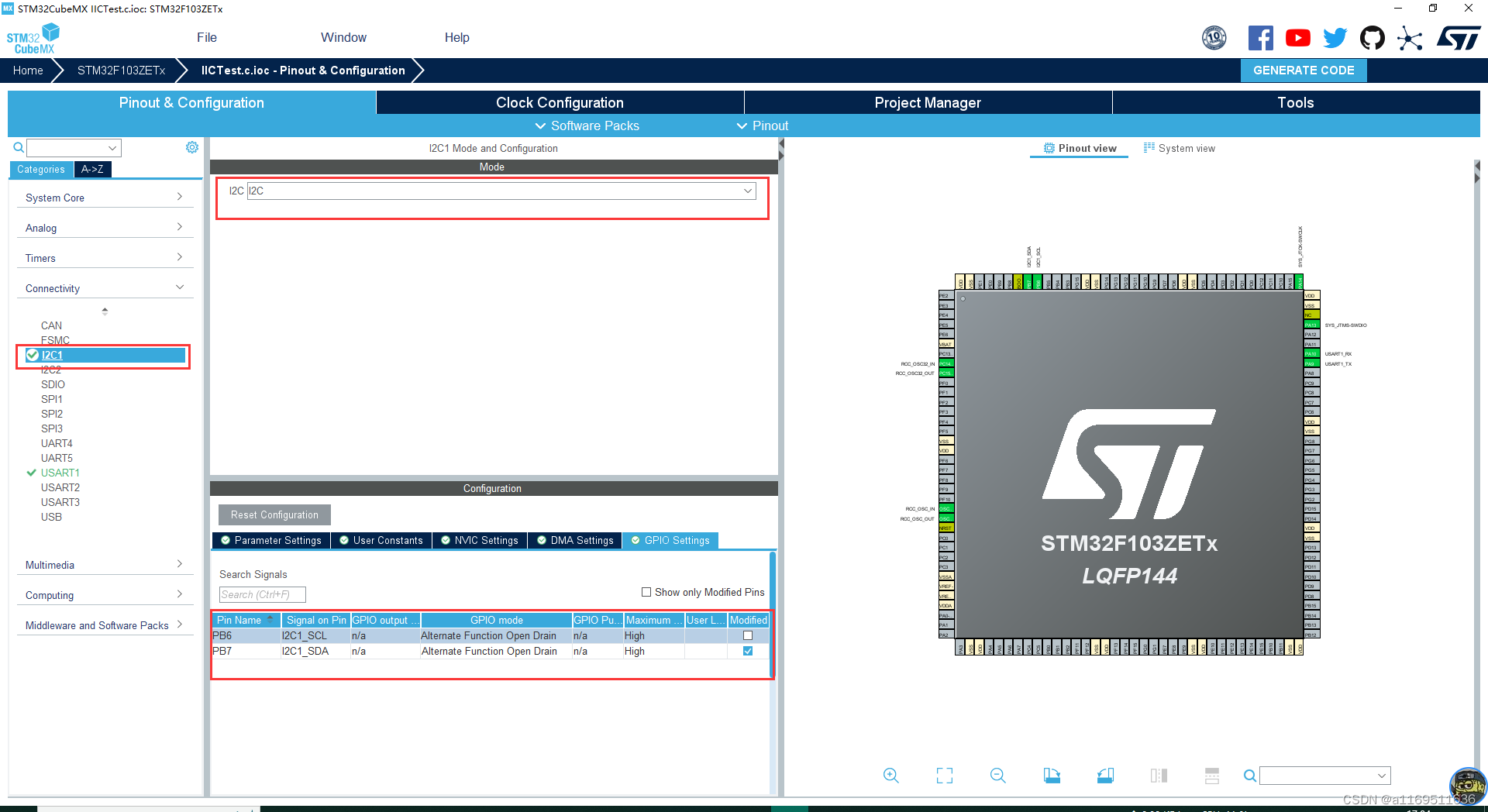 Stm32硬件iic实验(stm32cubemx配置) Csdn博客