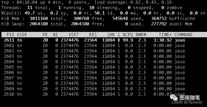 Java面试题之cpu占用率100，进行定位和解决java Cpu过高怎么处理的步骤 Csdn博客