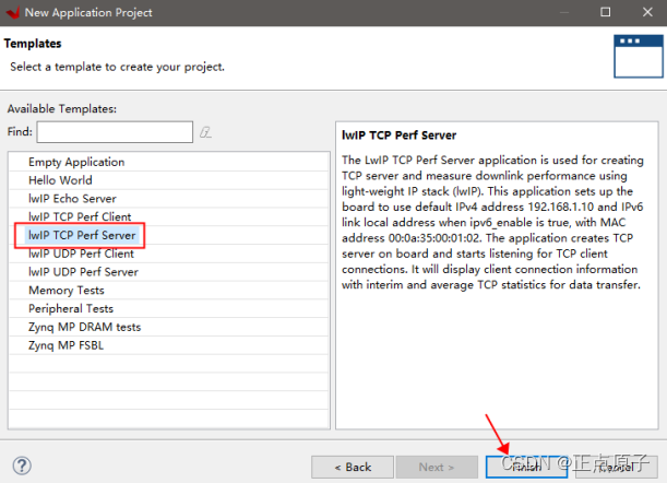 【正点原子FPGA连载】 第三十二章基于lwip的TCP服务器性能测试实验 摘自【正点原子】DFZU2EG_4EV MPSoC之嵌入式Vitis开发指南_xilinx sdk lwip ...