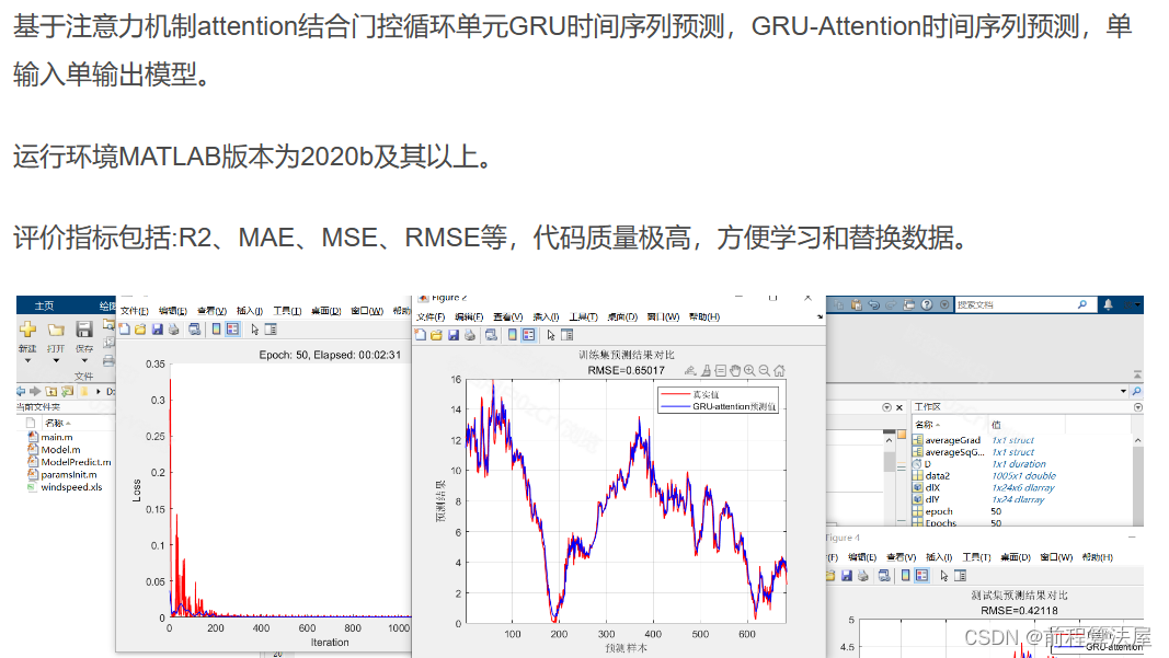 时间序列预测 | Matlab基于注意力机制attention结合门控循环单元GRU时间序列预测，GRU-Attention时间序列预测，单输入单输出_attention机制做时间序列预测参数 ...