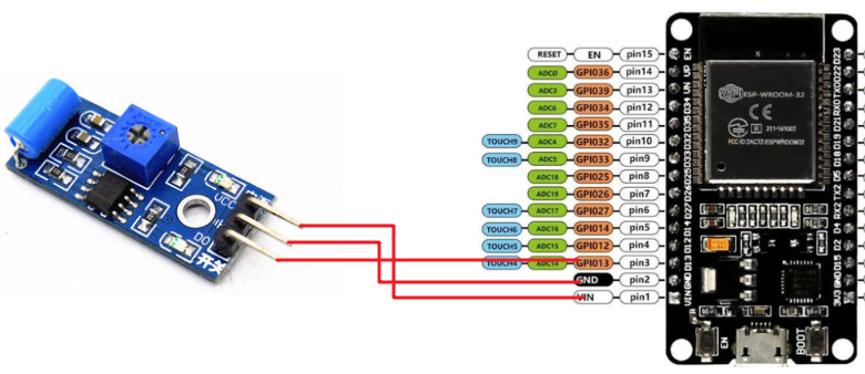 物联网开发笔记（37）- 使用Micropython开发ESP32开发板之控制震动传感器（SW420）_stm32加装sw420震动传感器标准 ...