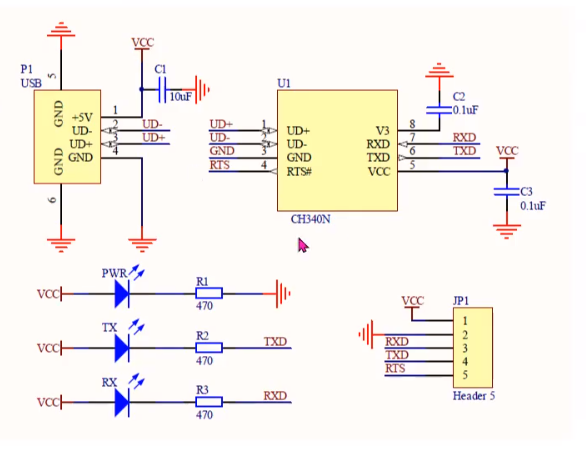CH340系列串口下载器原理图分享_ch340c原理图-CSDN博客